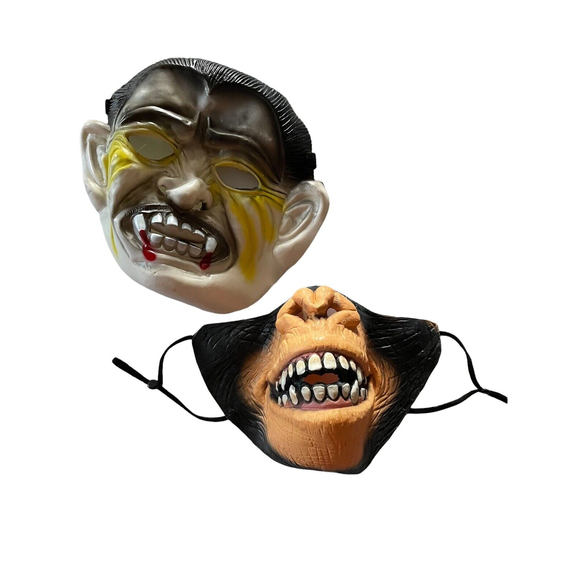 Accessories | Latex Halloween Masks Set Of Two Vampire Full Mask And ...